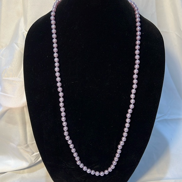 Kissaka | Jewelry | Kissaka Lavender Single Strand Faux Pearls | Poshmark